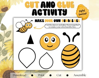 Frog Cut and Glue Craft for Kids Indoor Activity Fine Motor Skills ...