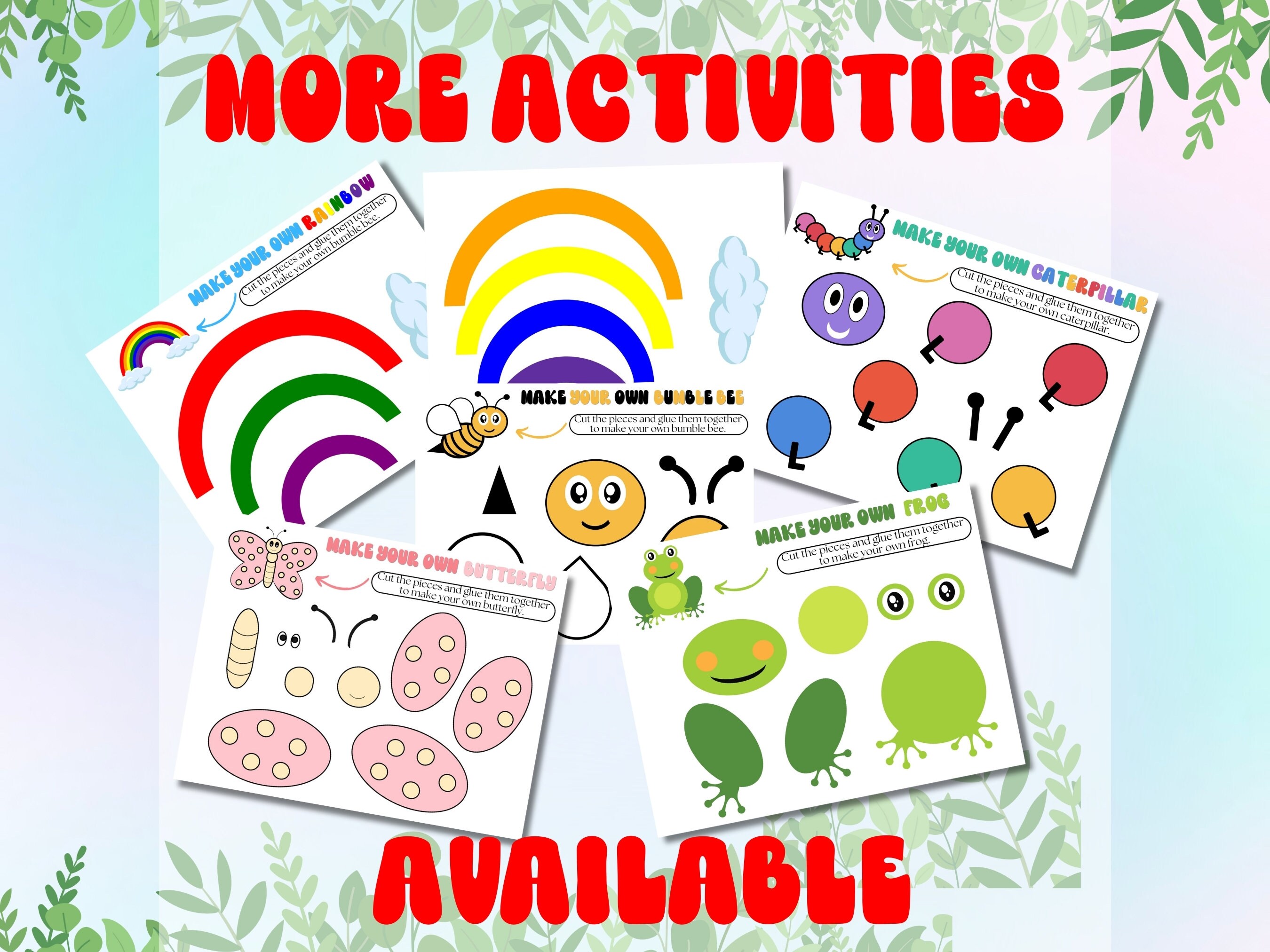 Ladybird Cut and Glue Craft for Kids Indoor Activity Fine Motor Skills ...