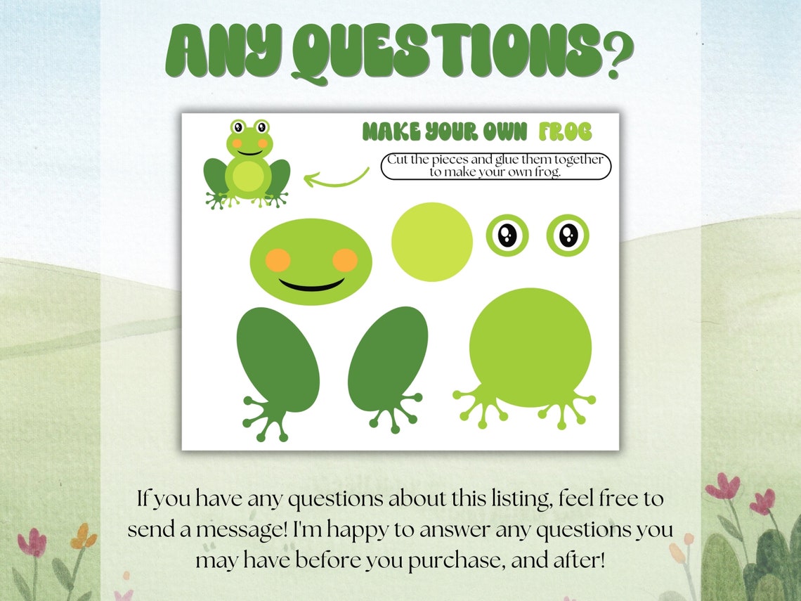 Frog Cut and Glue Craft for Kids Indoor Activity Fine Motor Skills ...