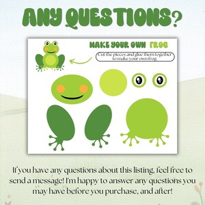 Frog Cut and Glue Craft for Kids Indoor Activity Fine Motor Skills ...