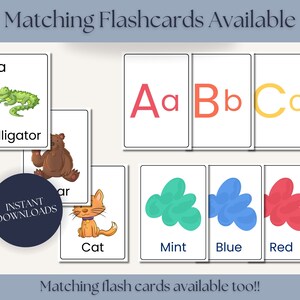 Animal Alphabet Educational Poster A-Z Poster Printable Montessori ...