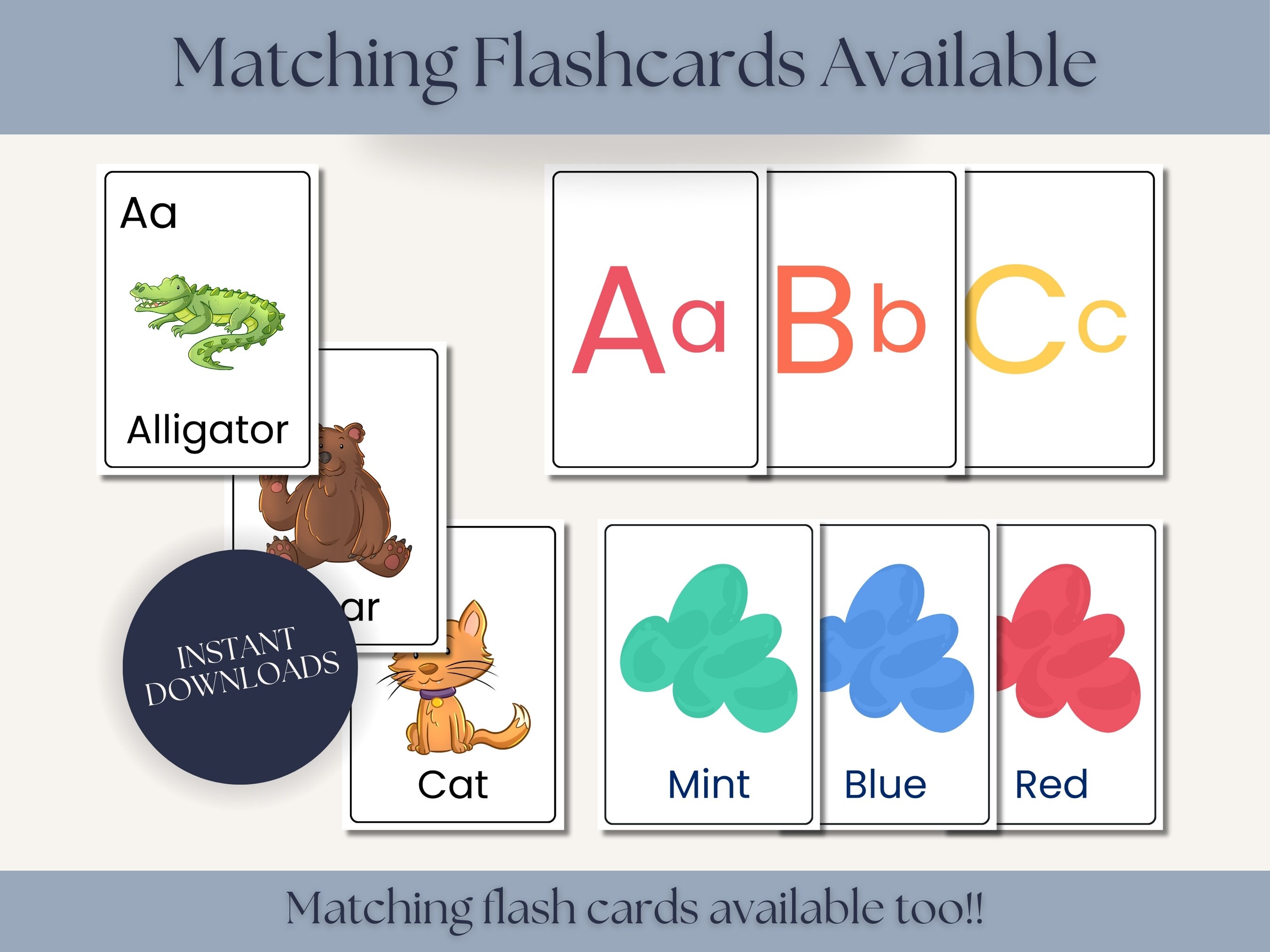 Animal Alphabet Educational Poster A-Z Poster Printable Montessori ...