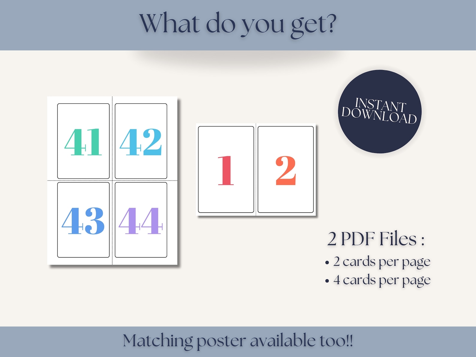 Numbers 1-100 Flash Cards Printables Toddler Cards Educational Cards ...