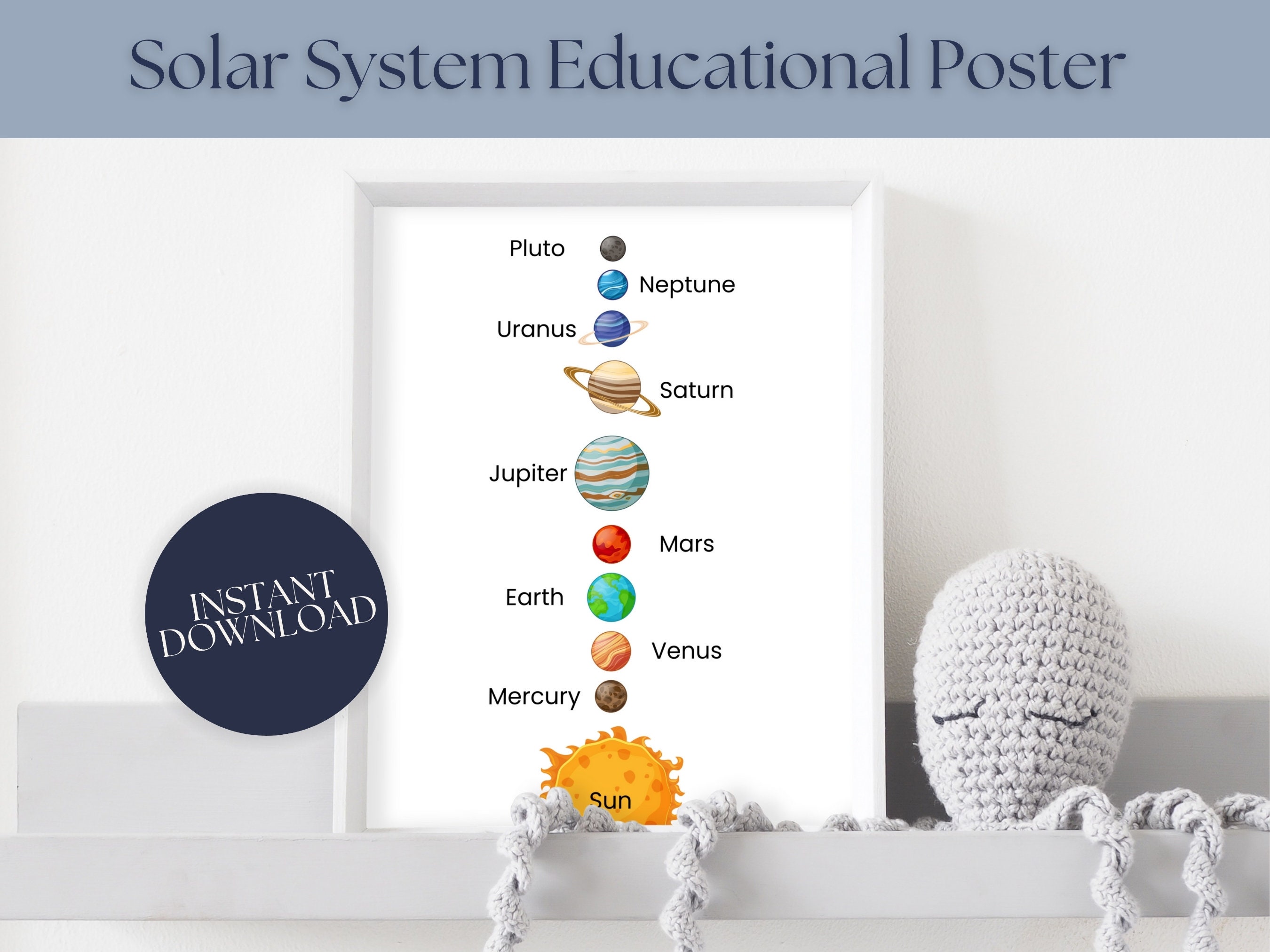 Solar System Educational Poster Planets Space Poster Printable ...
