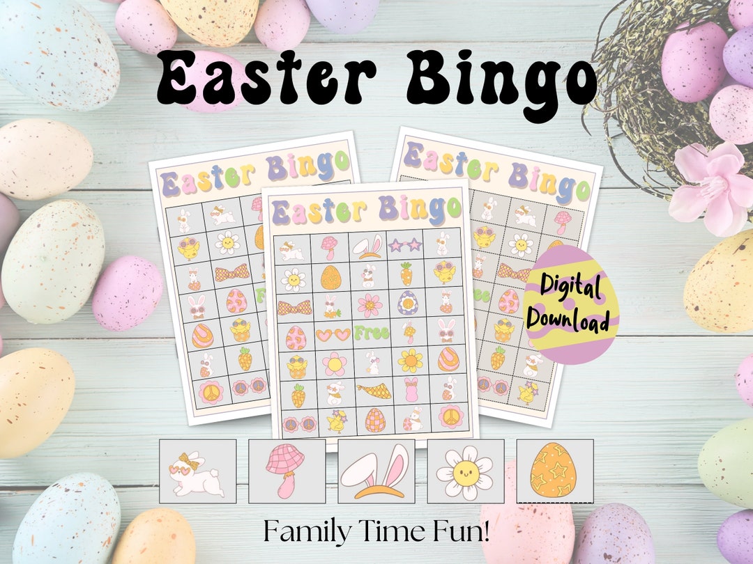 Easter Bingo Easter Kids Activity Children's Printable Games for Kids ...