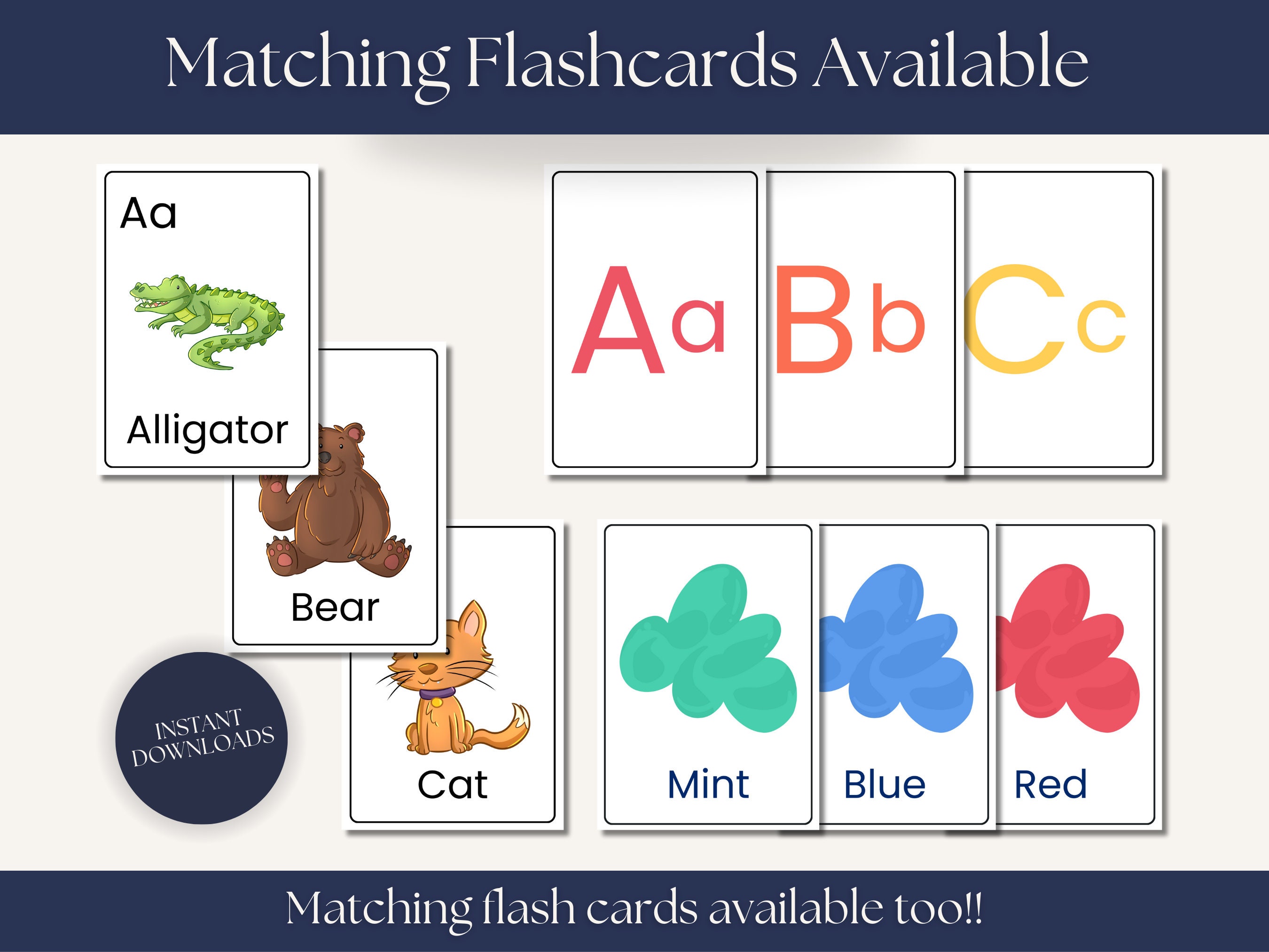 Alphabet Educational Poster A-Z Poster Printable Montessori - Etsy