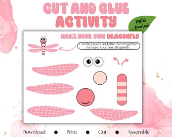Frog Cut and Glue Craft for Kids Indoor Activity Fine Motor Skills ...