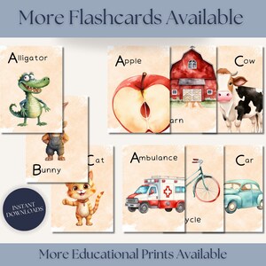 Transportation Alphabet Flash Cards A-Z Flashcard Printables Toddler ...