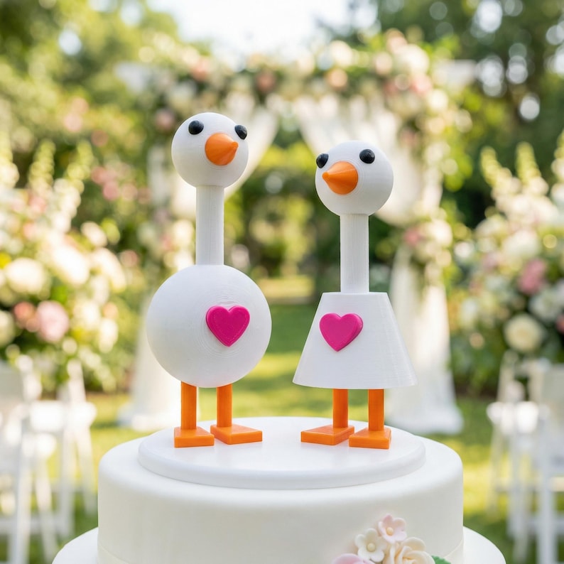 Goose Valentine STL & 3MF | Cute Goose Couple 3D Print | Valentine Gift ...