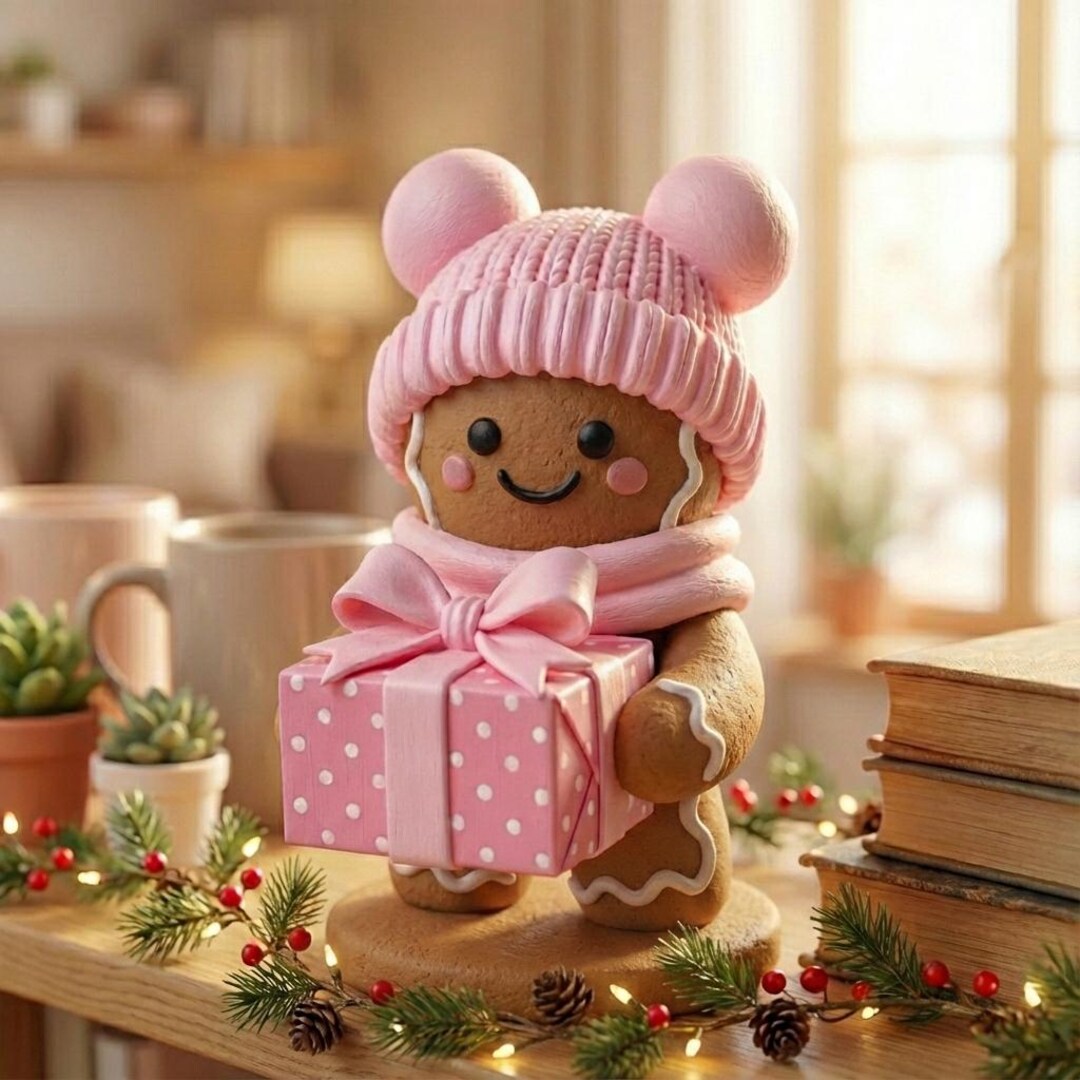 Cute Gingerbread Man STL Files: Ornament, Standing, Figure | Christmas ...