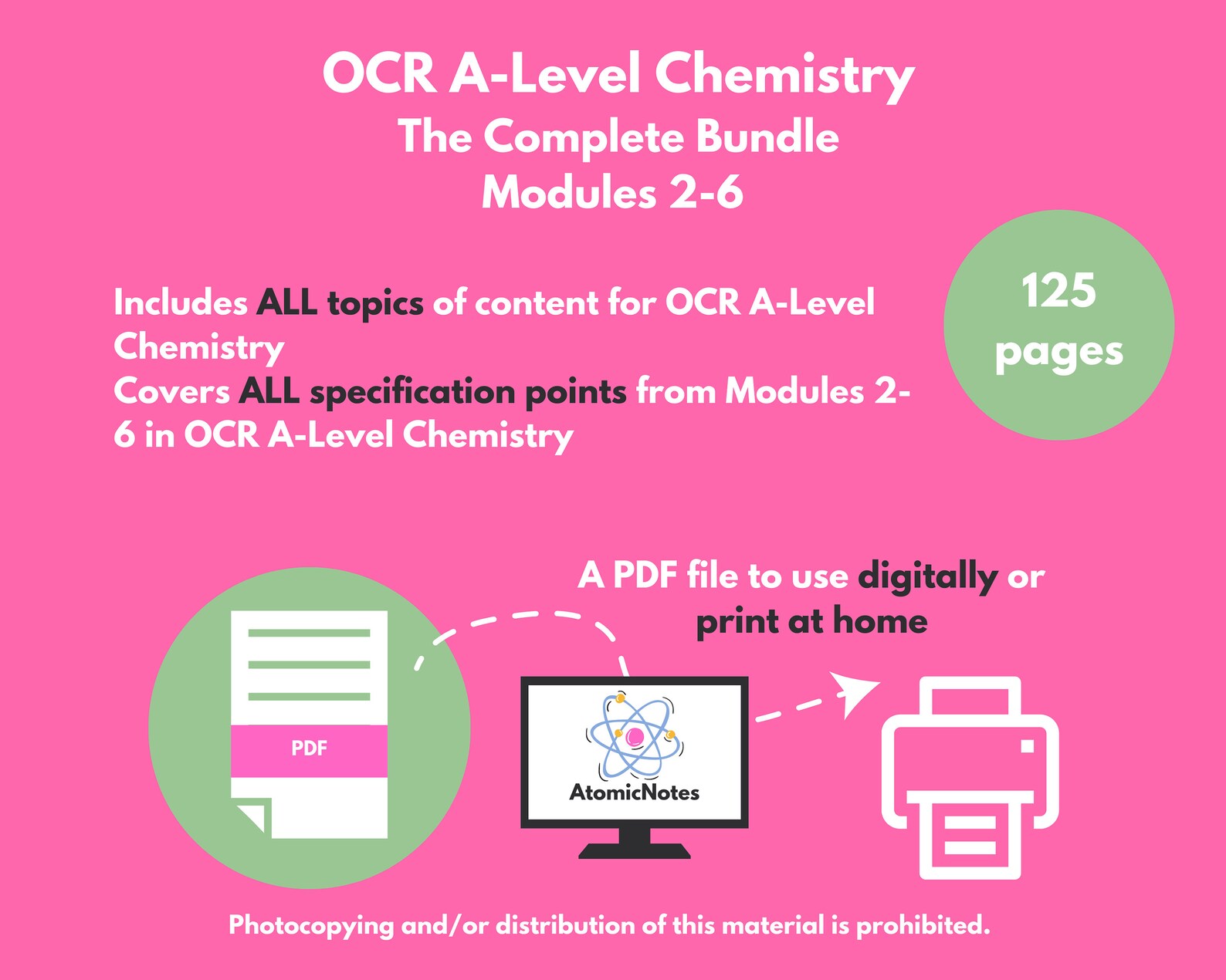 50% OFF BUNDLE - the Complete Set of OCR A Level Chemistry Notes by ...