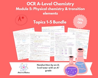 30% OFF BUNDLE - OCR A Level Chemistry Module 3 Notes by Atomicnotes - Etsy