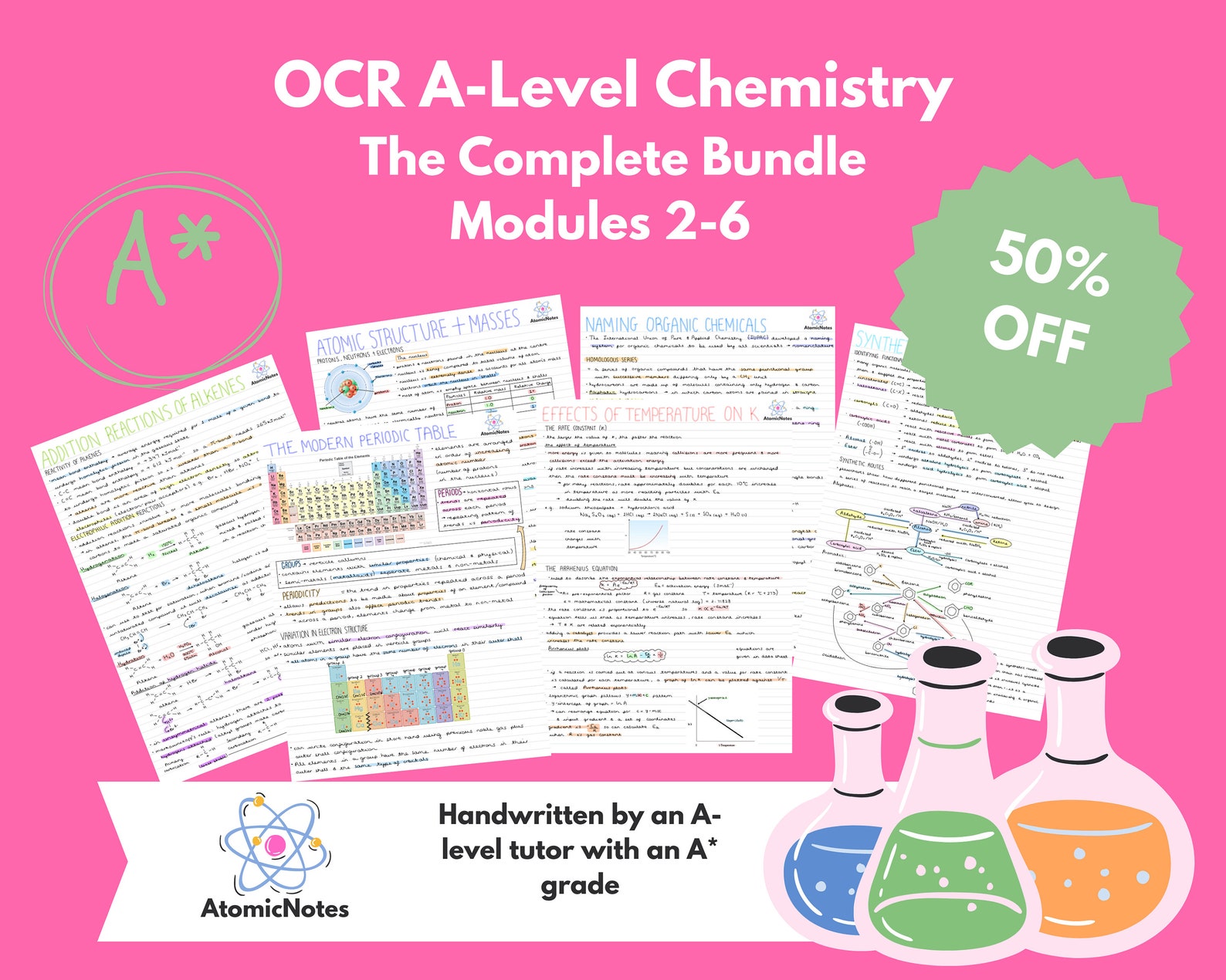 50% OFF BUNDLE - the Complete Set of OCR A Level Chemistry Notes by ...