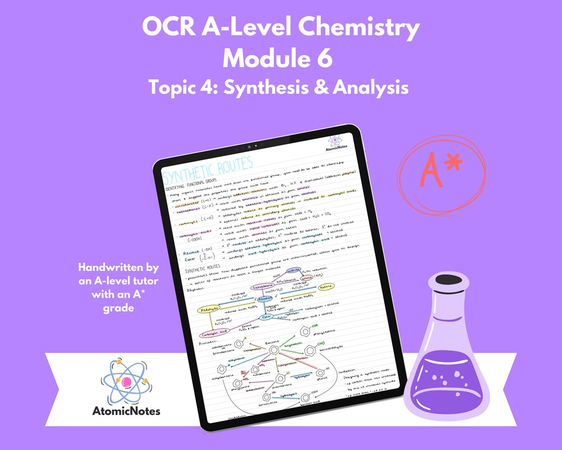 OCR A Level Chemistry Module 6 Topic 4: Synthesis & Analysis Notes by ...