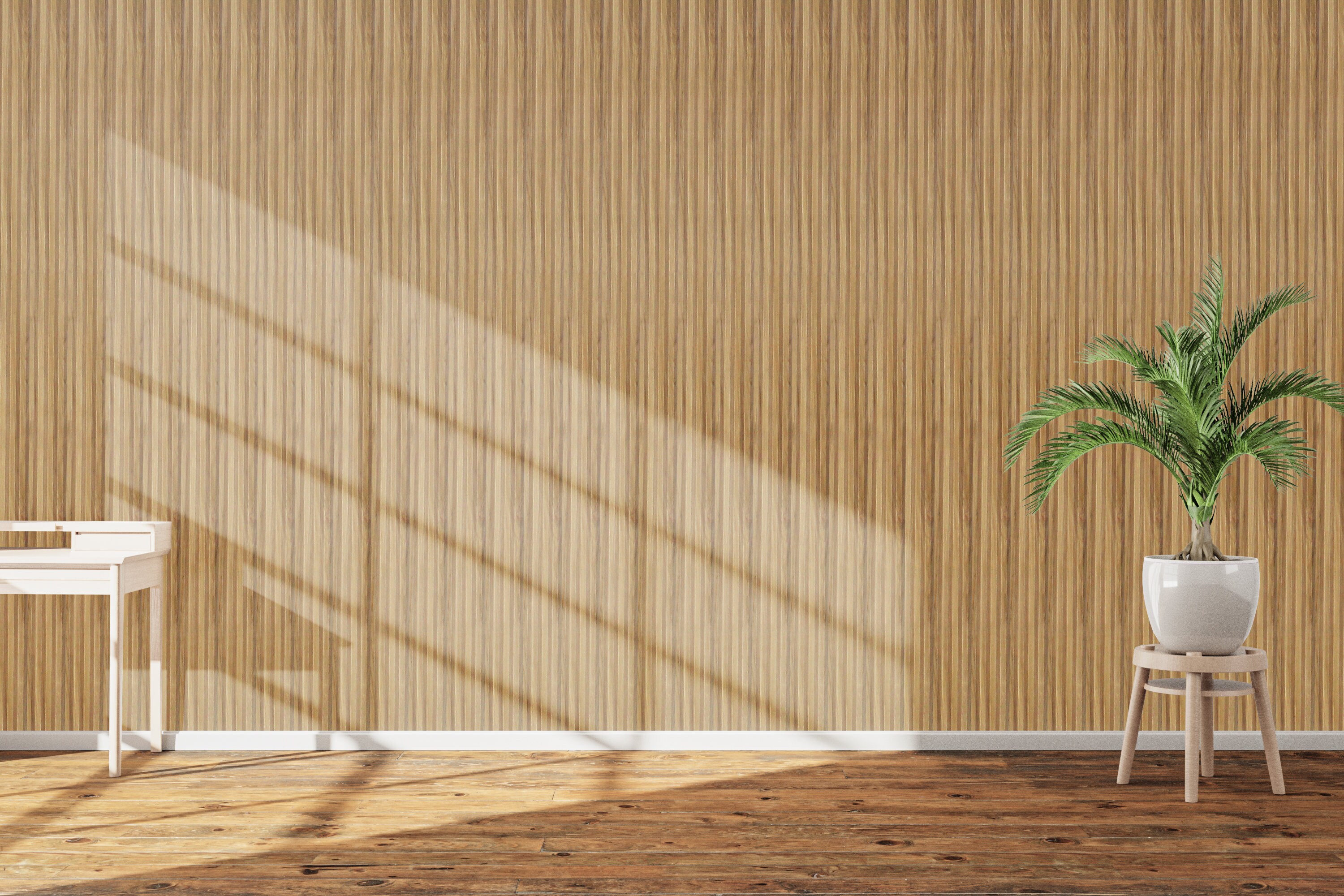 8FT Wall Panel 4 Triangle Slat System white Oak, Chestnut, Gray, White ...