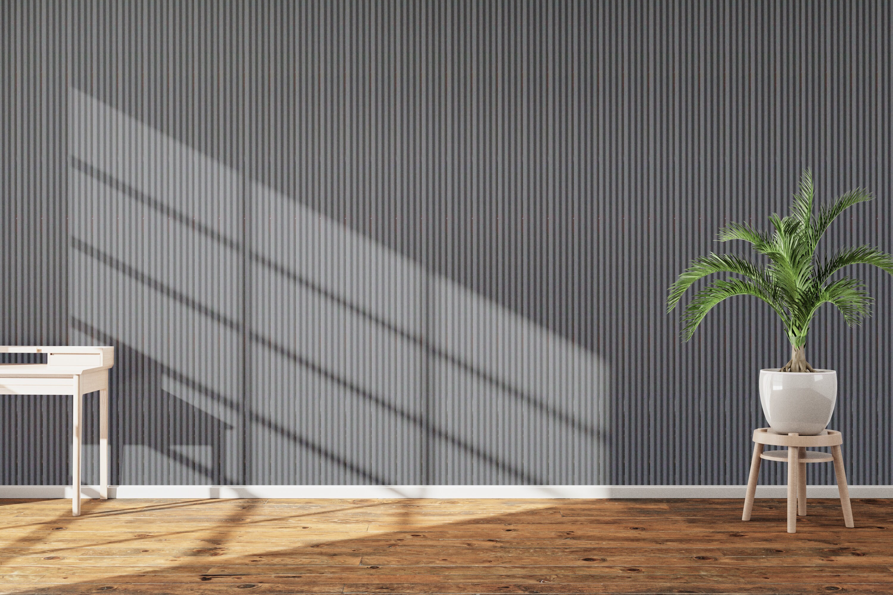 8FT Wall Panel 4 Triangle Slat System white Oak, Chestnut, Gray, White ...