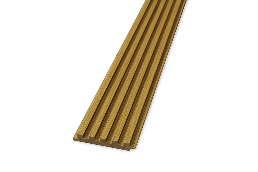 8FT Wall Panel 5 Grid Style Slat System teak, Dark Walnut Interior 3D ...