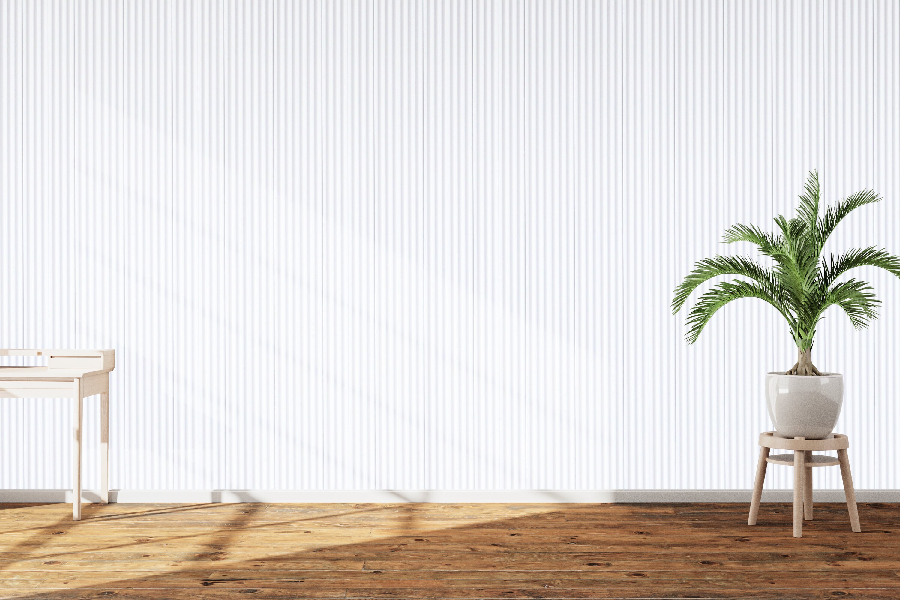 8FT Wall Panel 4 Triangle Slat System white Oak, Chestnut, Gray, White ...