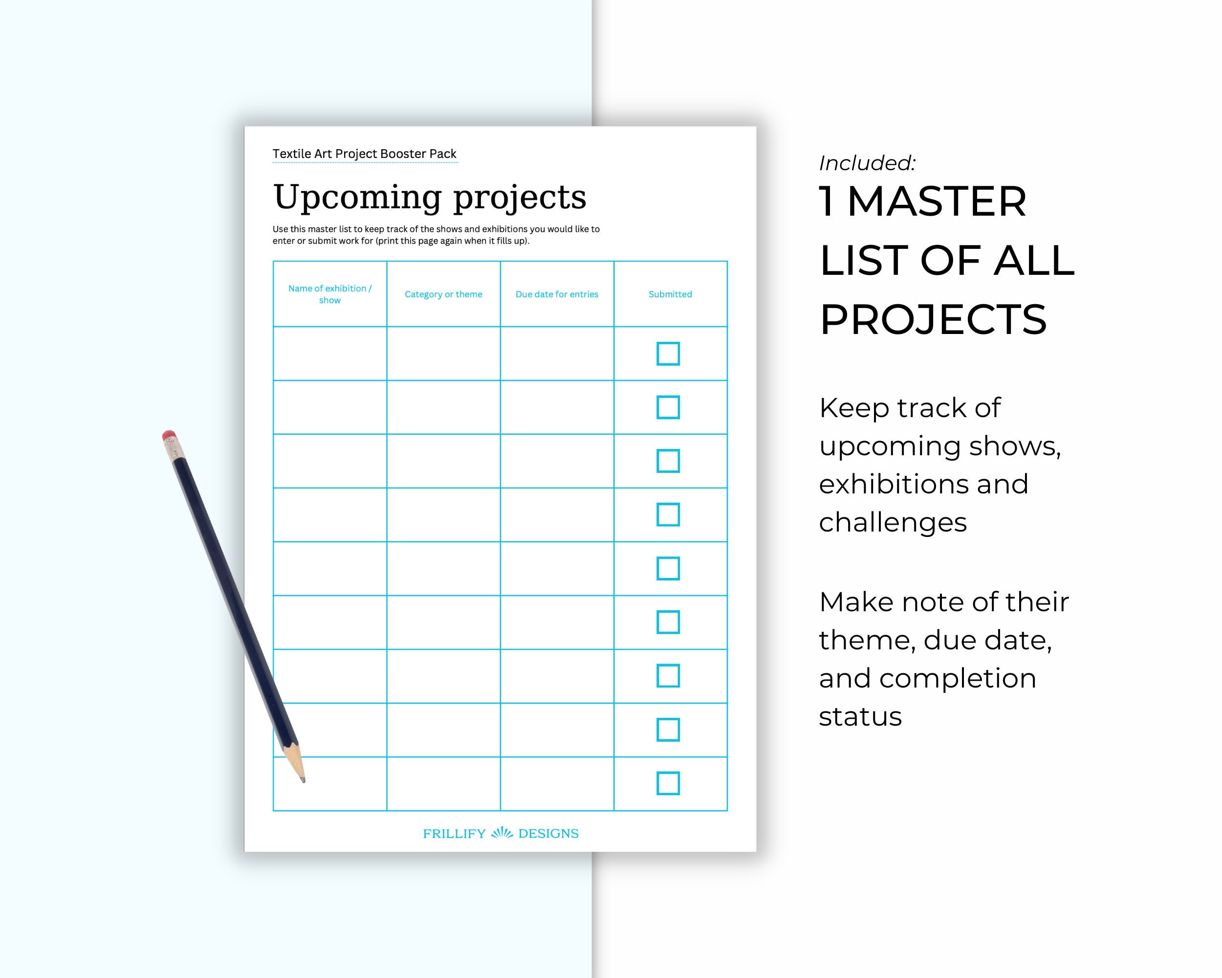 Project Booster Pack for Textile Artists | Printable Guide for Art ...