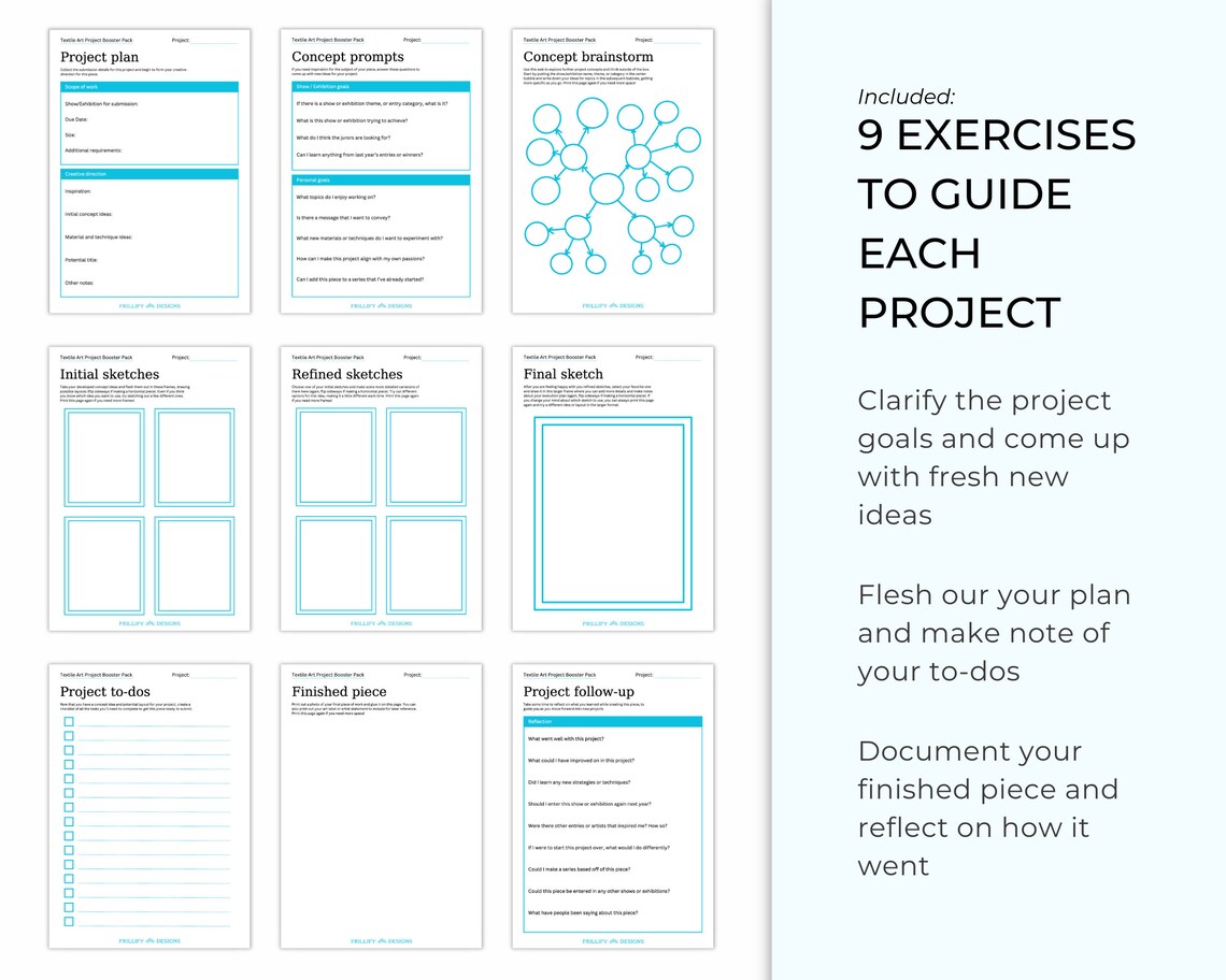 Project Booster Pack for Textile Artists | Printable Guide for Art ...