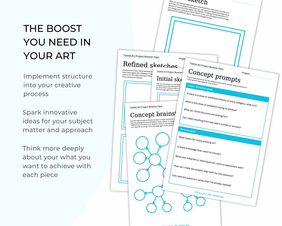 Project Booster Pack for Textile Artists | Printable Guide for Art ...