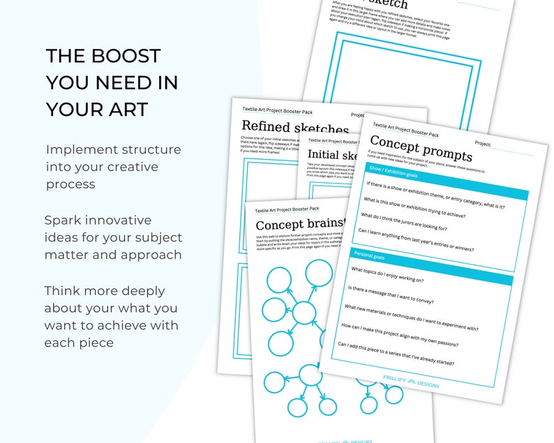 Project Booster Pack for Textile Artists | Printable Guide for Art ...