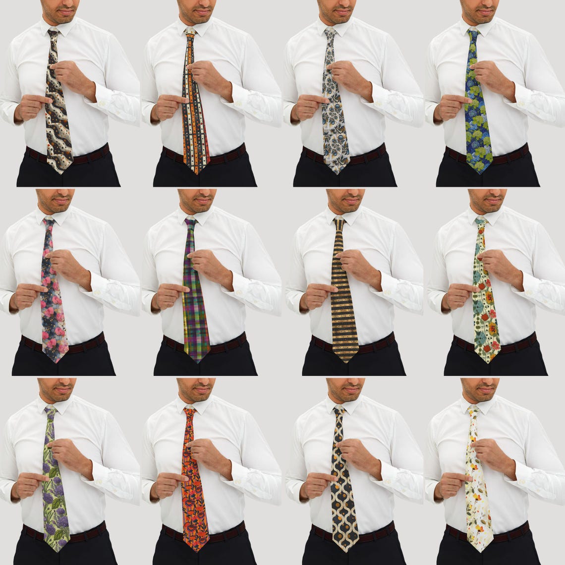 Brown Marble Swirl Necktie: Retro 70s Style Tie for Men | Anuncommonday ...