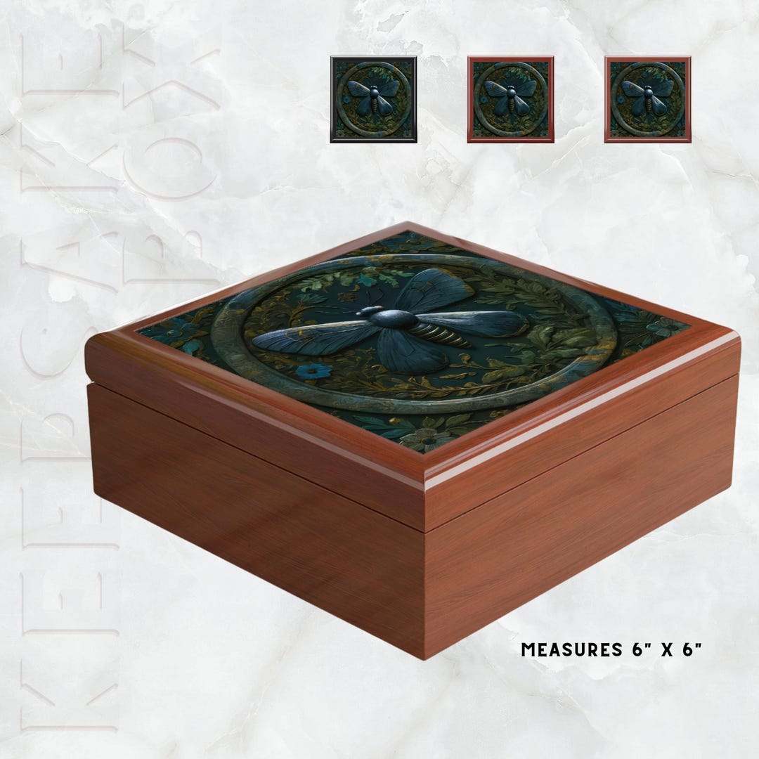 Dragonfly Stash Box, Woodland Trinket Box, Nature-inspired Keepsake Box ...