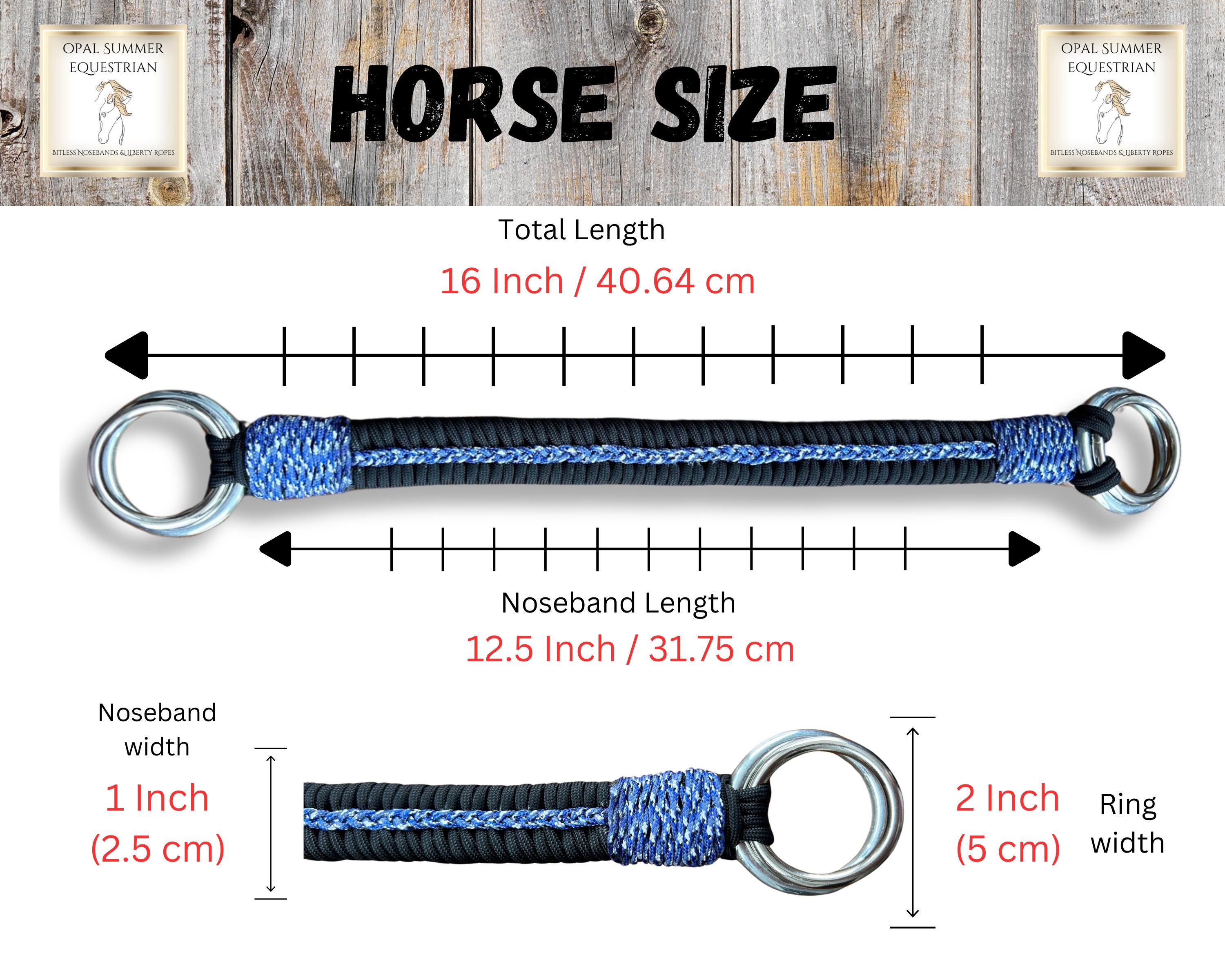Side Pull Bitless Bridle Hackamore Attachment, Fancy Blue - Etsy