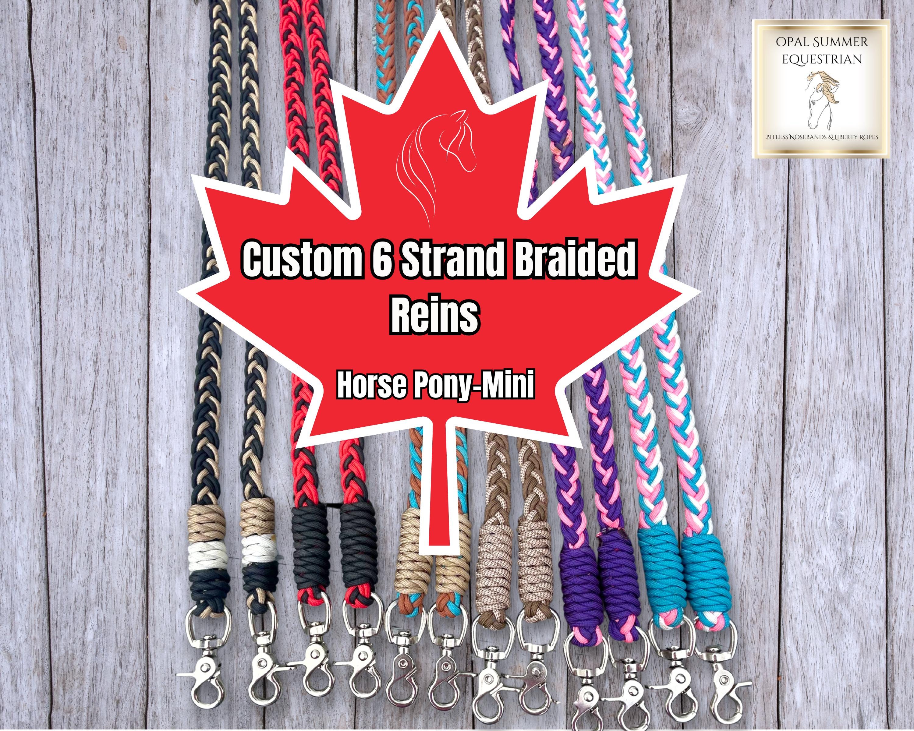 Custom Paracord Reins 6 Strand Braided - Etsy