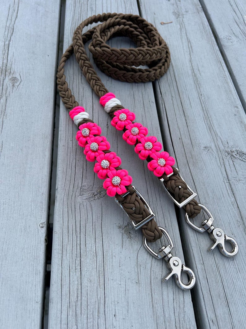 Bitless Bridle, Side Pull Hackamore With Bling Flower Reins, - Brown ...