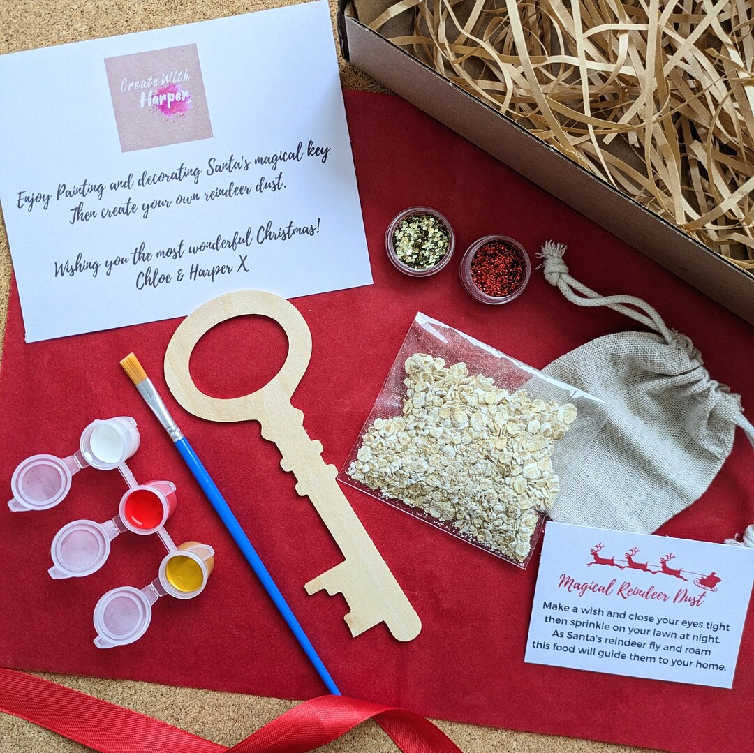 Santa's Magical Key Reindeer Dust Paint Kit Craft Kit - Etsy