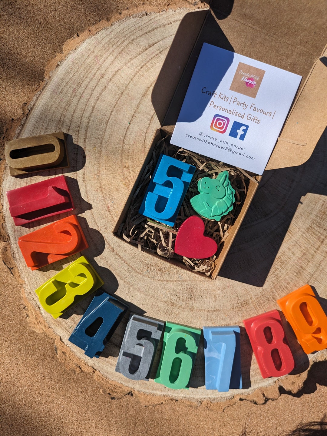 Mix and Match Number Crayon Box Birthday Girl Birthday Boy Age Crayons ...