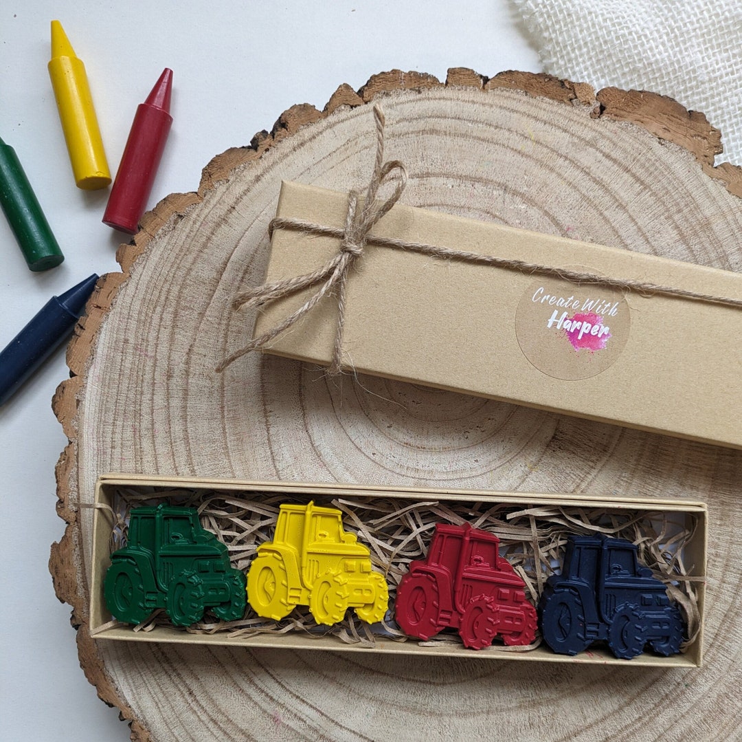 Tractor Crayon Box Shaped Crayons Hand-poured Crayons Farm Farm Animals ...