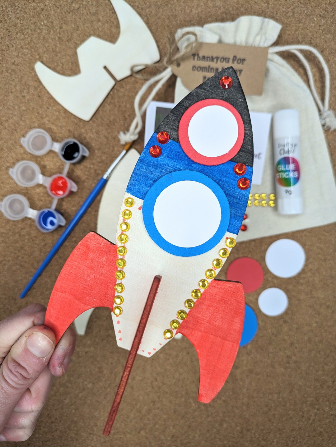 Mini Space Rocket Craft Kit Party Kit Crafts for Children Space Party ...