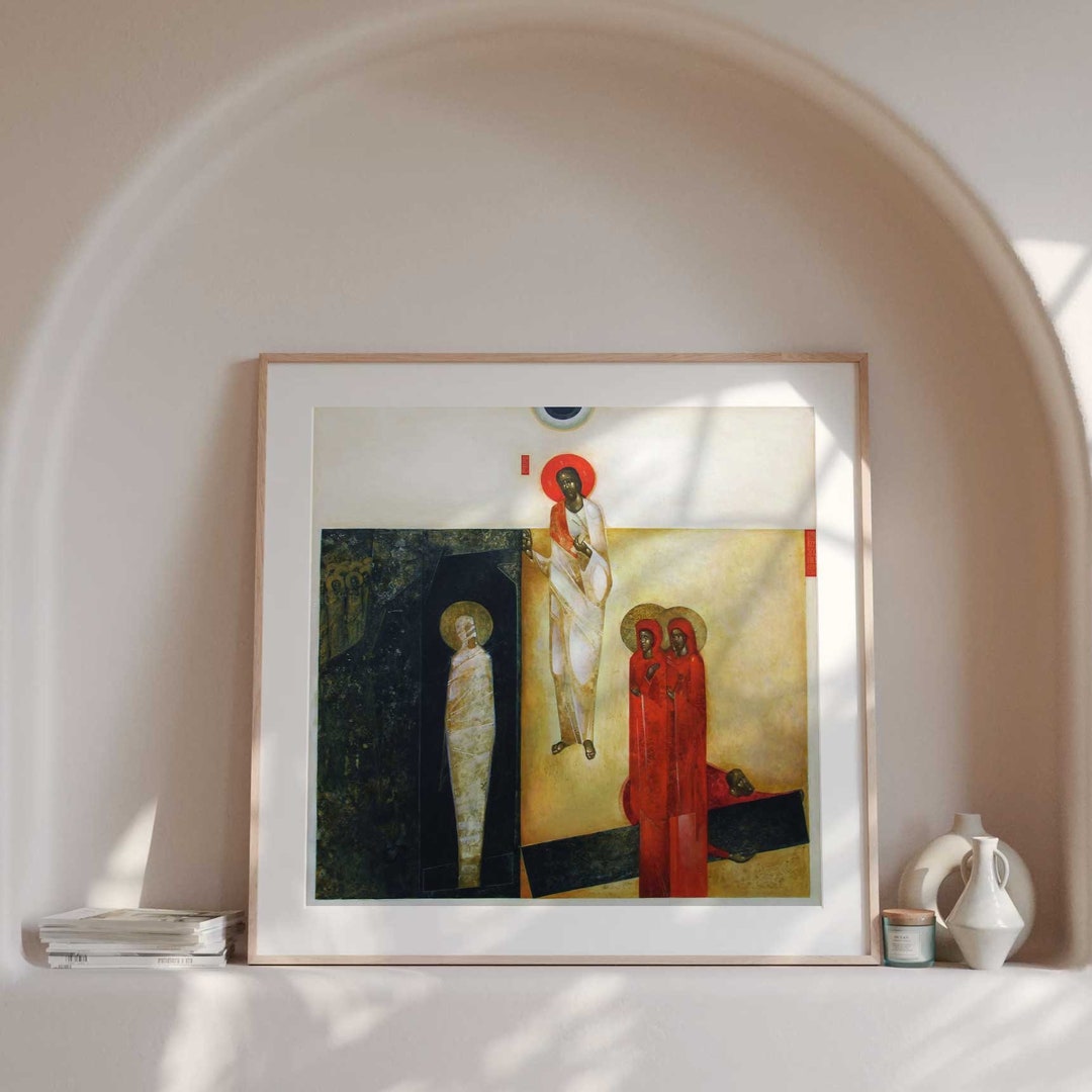 Resurrection of Lazarus Giclée Print, Modern Icon Art by Greta Lesko - Etsy