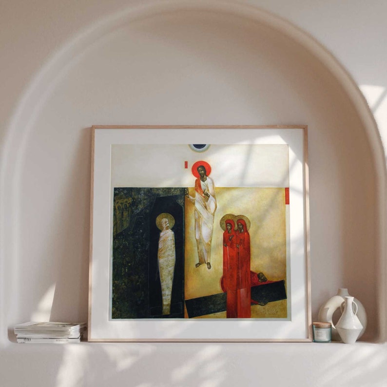 Resurrection of Lazarus Giclée Print, Modern Icon Art by Greta Lesko - Etsy