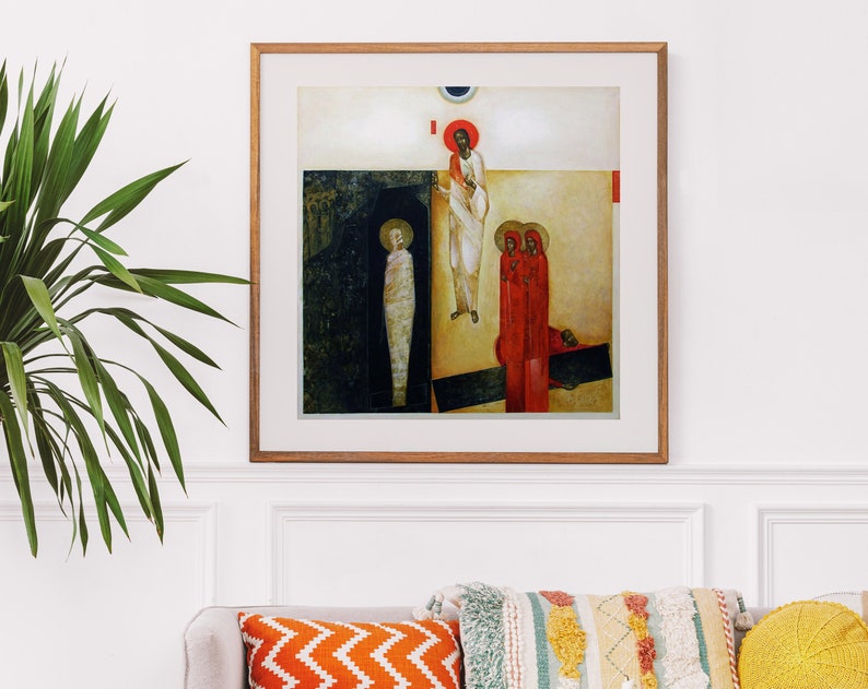 Resurrection of Lazarus Giclée Print, Modern Icon Art by Greta Lesko - Etsy