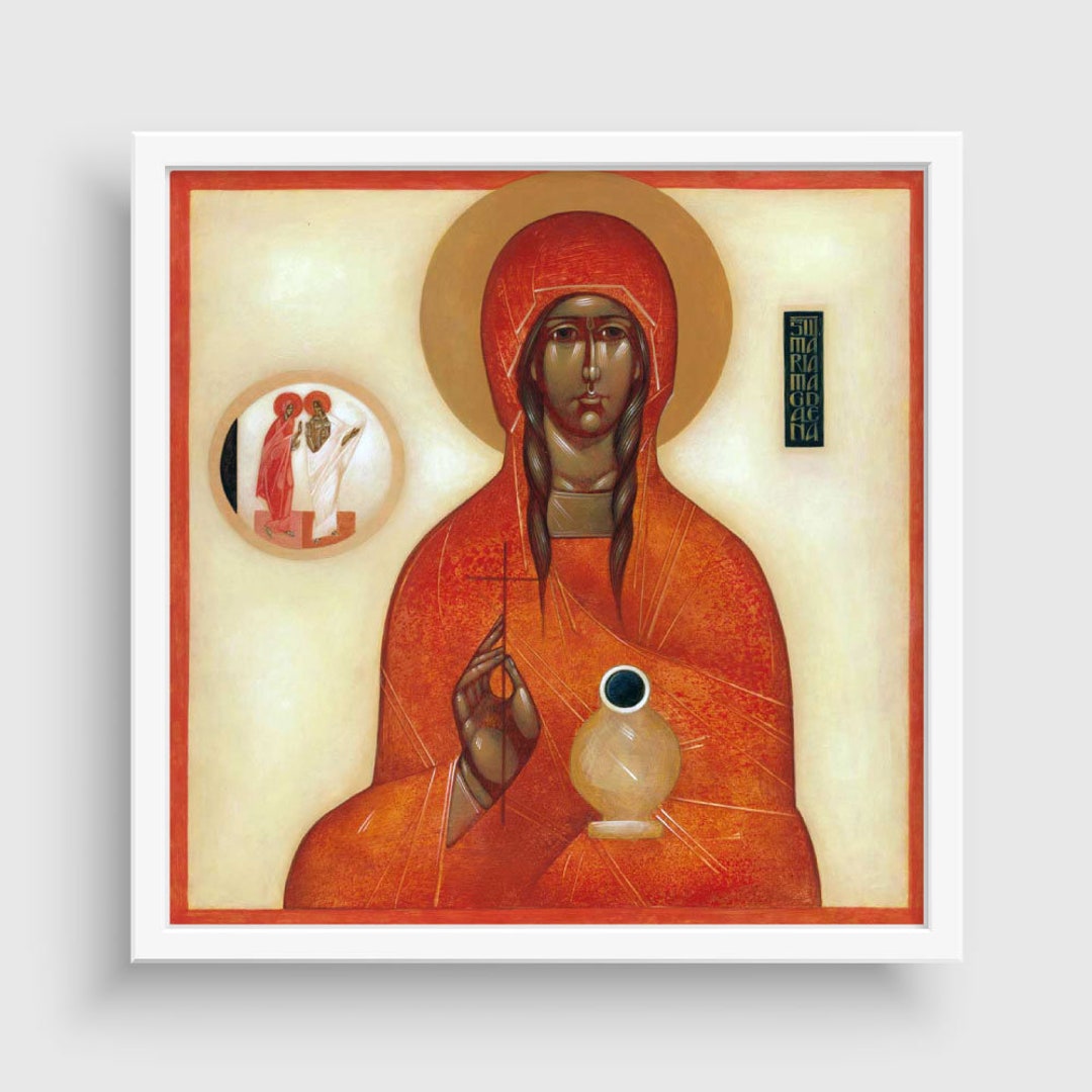 Mary Magdalene, Framed Canvas Print, Modern Icon - Etsy