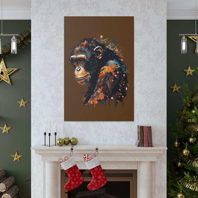 The Thinking Chimpanzee - Chimpanzee Art| Animal Prints| Ape | Abstract ...