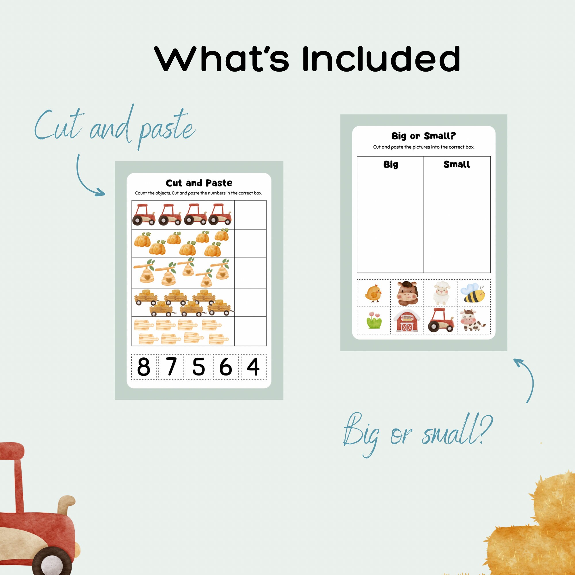 Farm Activity Book 30 Pages PDF Digital Printable Preschool ...