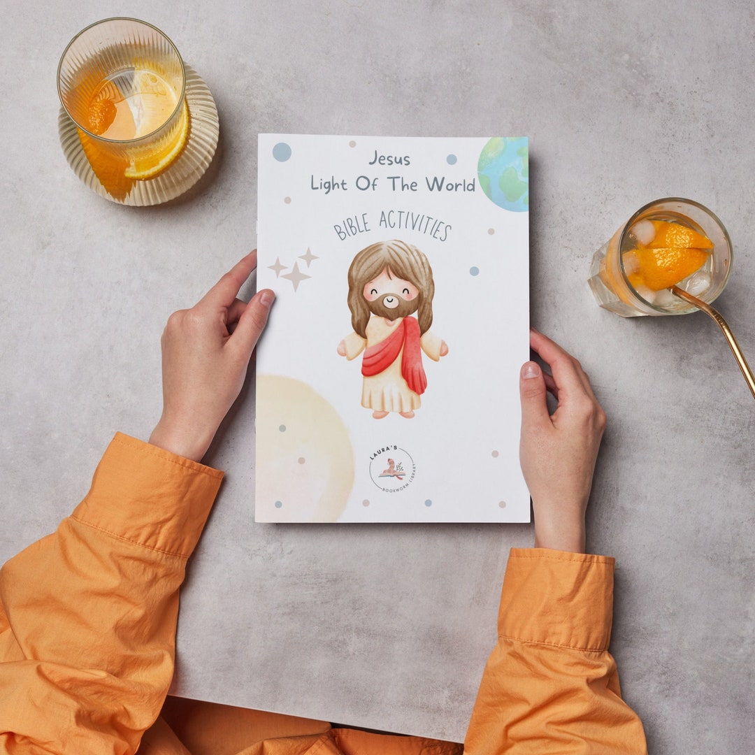 Jesus Light of the World Bible Activities Christian Children Worksheet ...