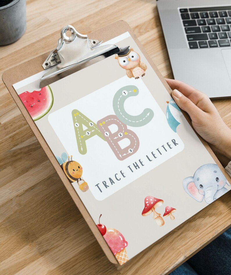 Alfabeto Trazar la letra Alfabeto Práctica de escritura a mano - Etsy ...