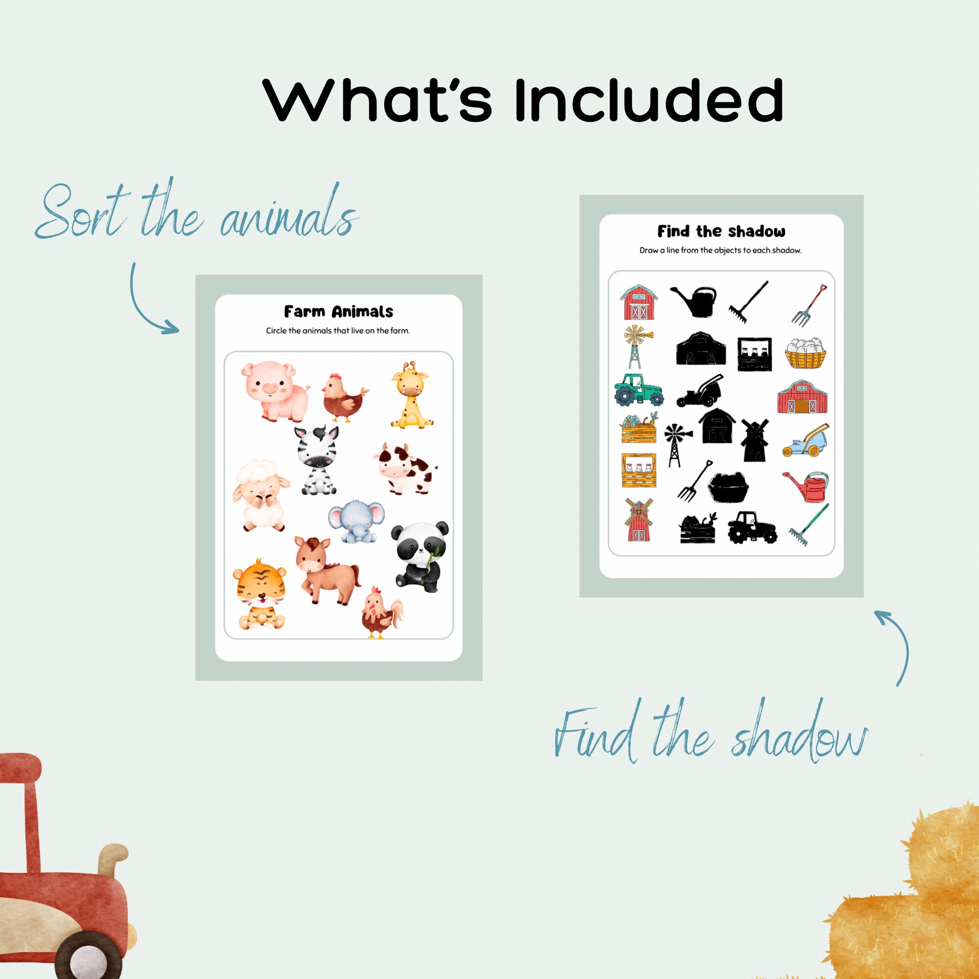 Farm Activity Book 30 Pages PDF Digital Printable Preschool ...