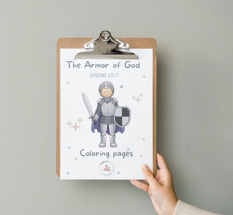 The Armor of God Bible Activity Coloring Pages Digital PDF Sunday ...