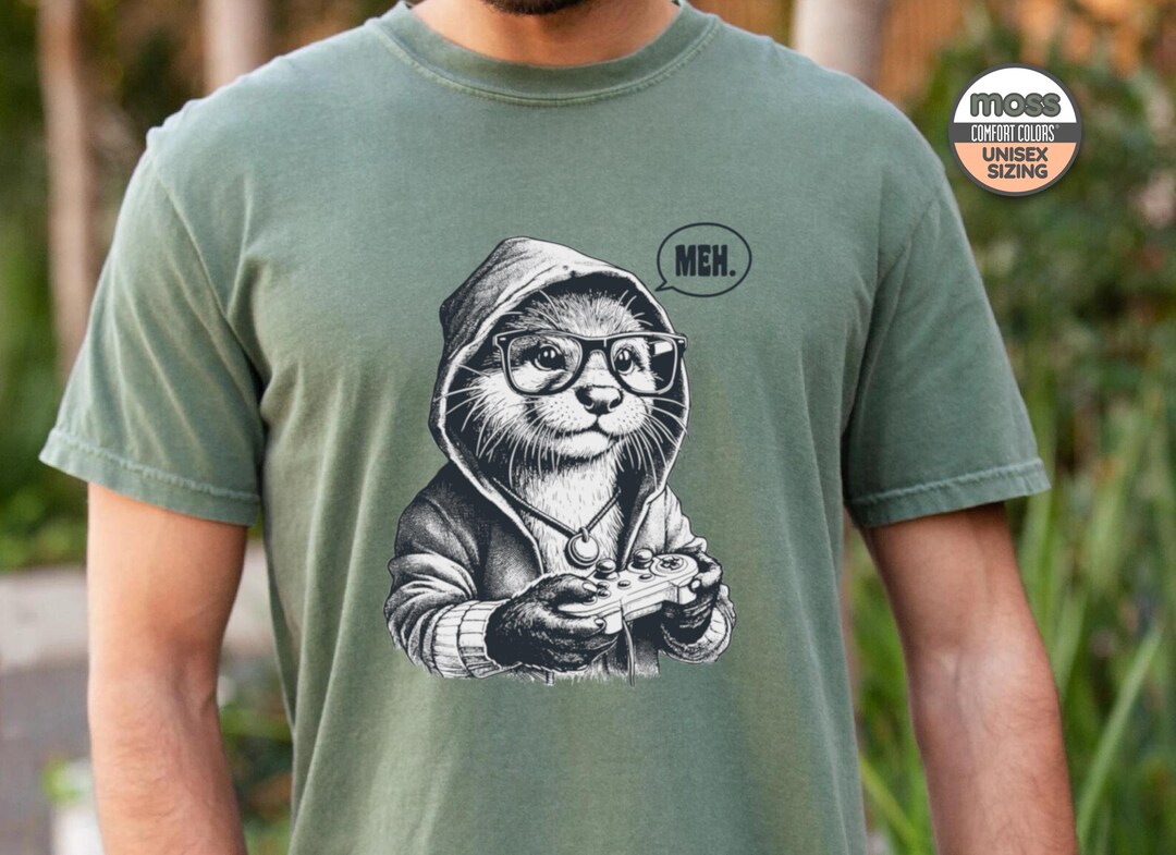 Vintage Gamer Otter Shirt, Funny Gamer Otter Tshirt, Retro 90s Graphic ...