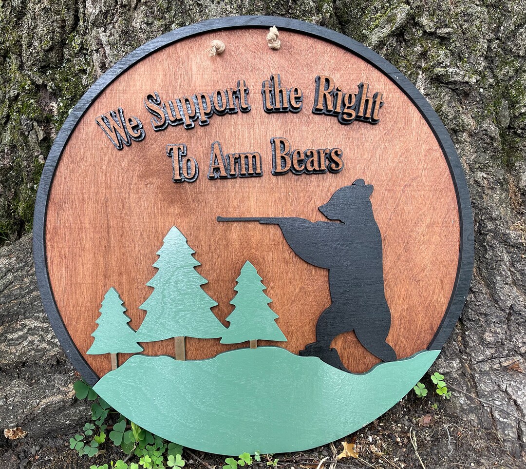DIGITAL FILE: Right to Arm Bears Round Sign - Etsy