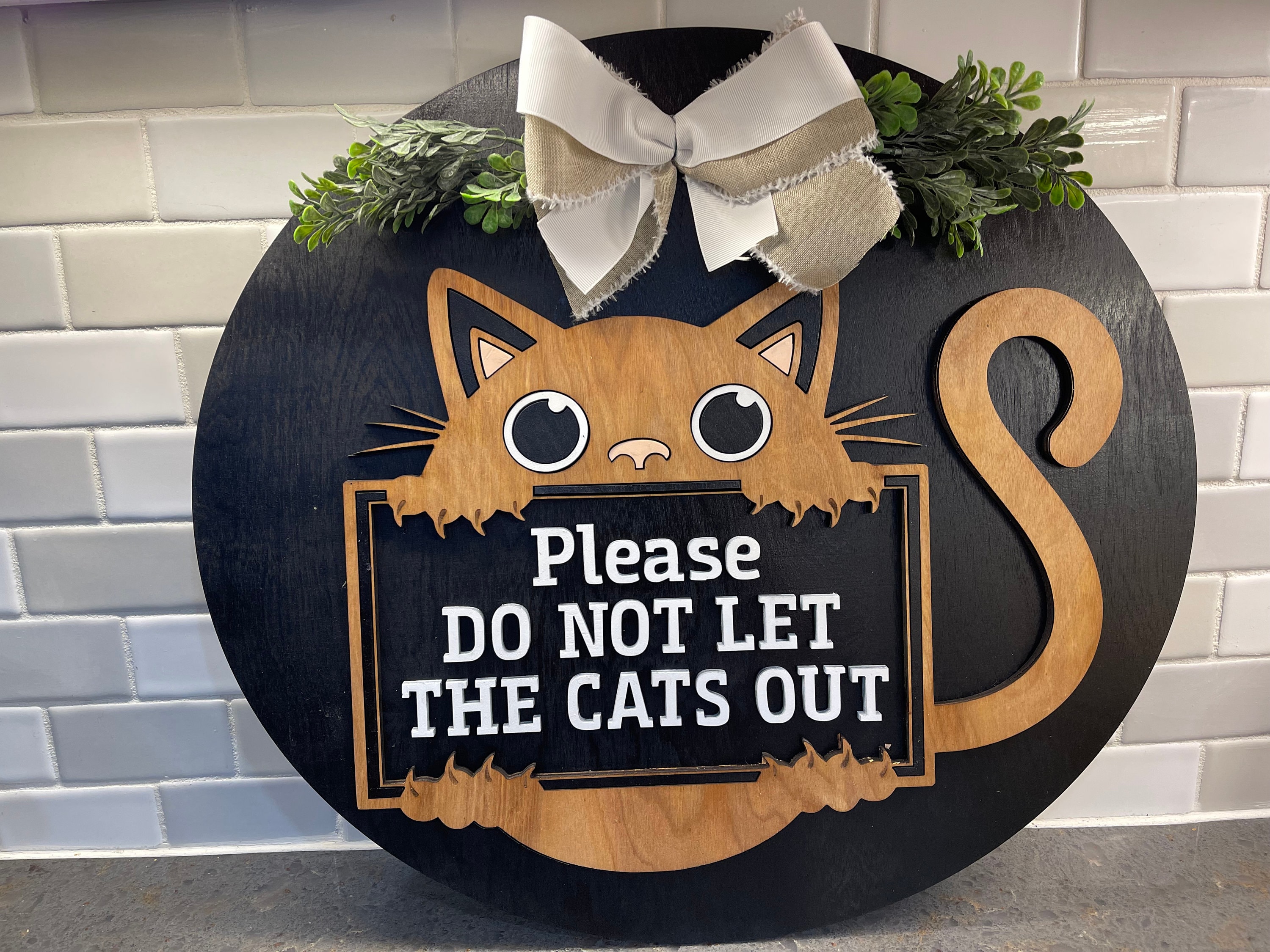 DIGITAL FILE/ Don't Let the Cats Out Door Sign - Etsy