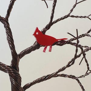Cardinal Rembrance Tree Made From Bronze Aluminum Wire Mounted Inside 5 ...