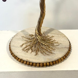 KC Gold Twisted Tree With Lavender Matte Beads, Yellow Crystal Stone ...